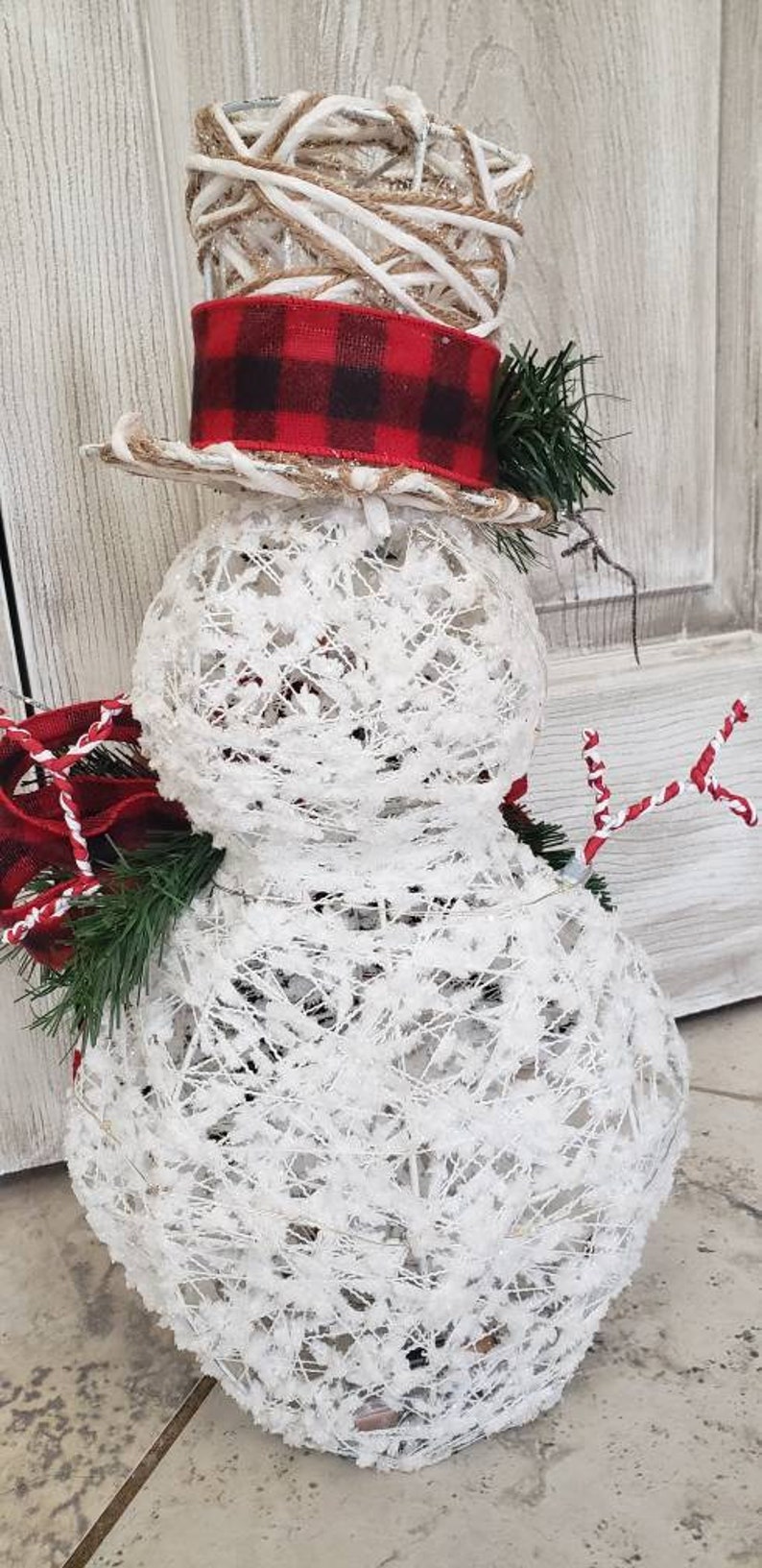 Rustic Snowman Lighted Snowman Farmhouse Decor Christmas - Etsy