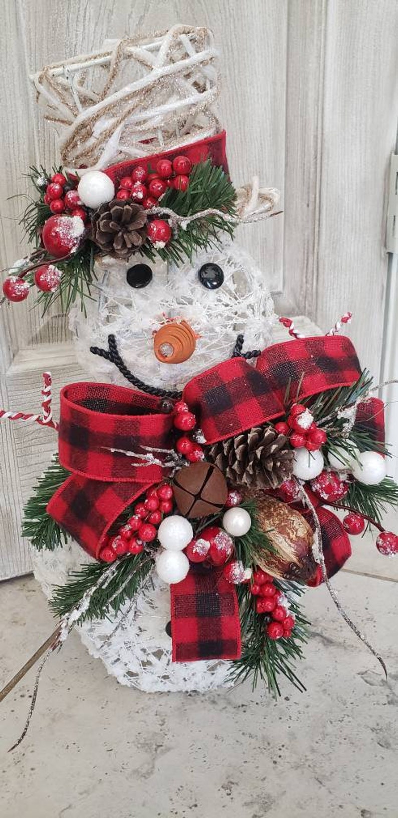 Rustic Snowman Lighted Snowman Farmhouse Decor Christmas - Etsy