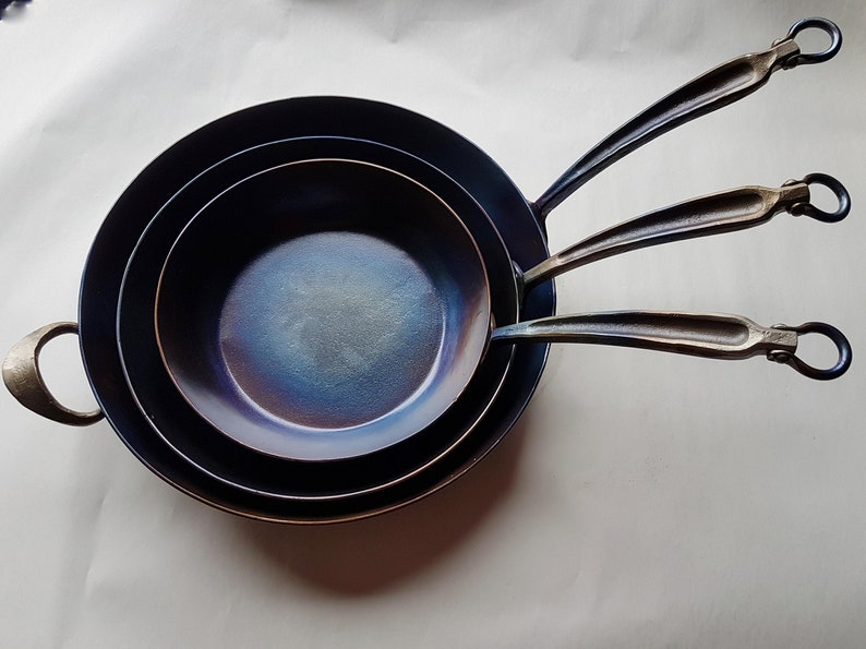 9 In. Deep Skillet Hand Forged - Etsy