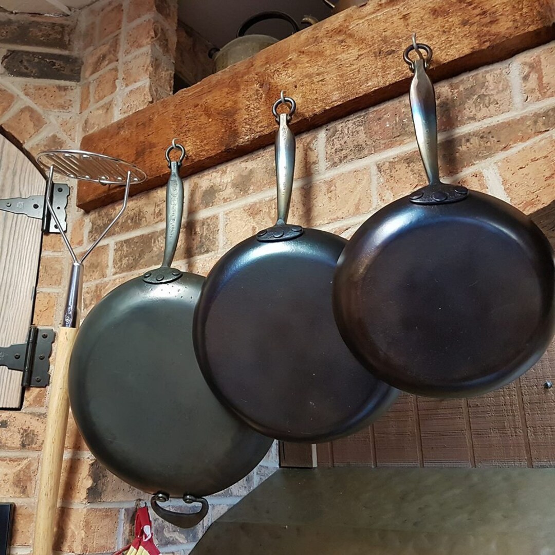Set of Shallow Fry Pans Includes 9", 11", 13" - Hand Forged - Etsy