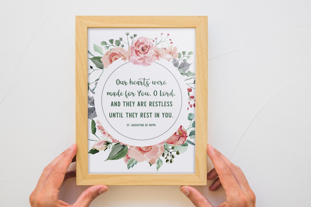 PRINTABLE St Augustine of Hippo / Catholic Wall Art / Catholic Saint ...