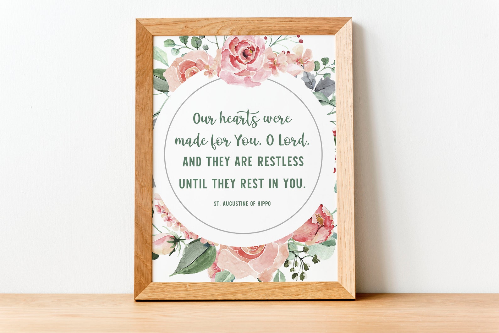 PRINTABLE St Augustine of Hippo / Catholic Wall Art / Catholic Saint ...