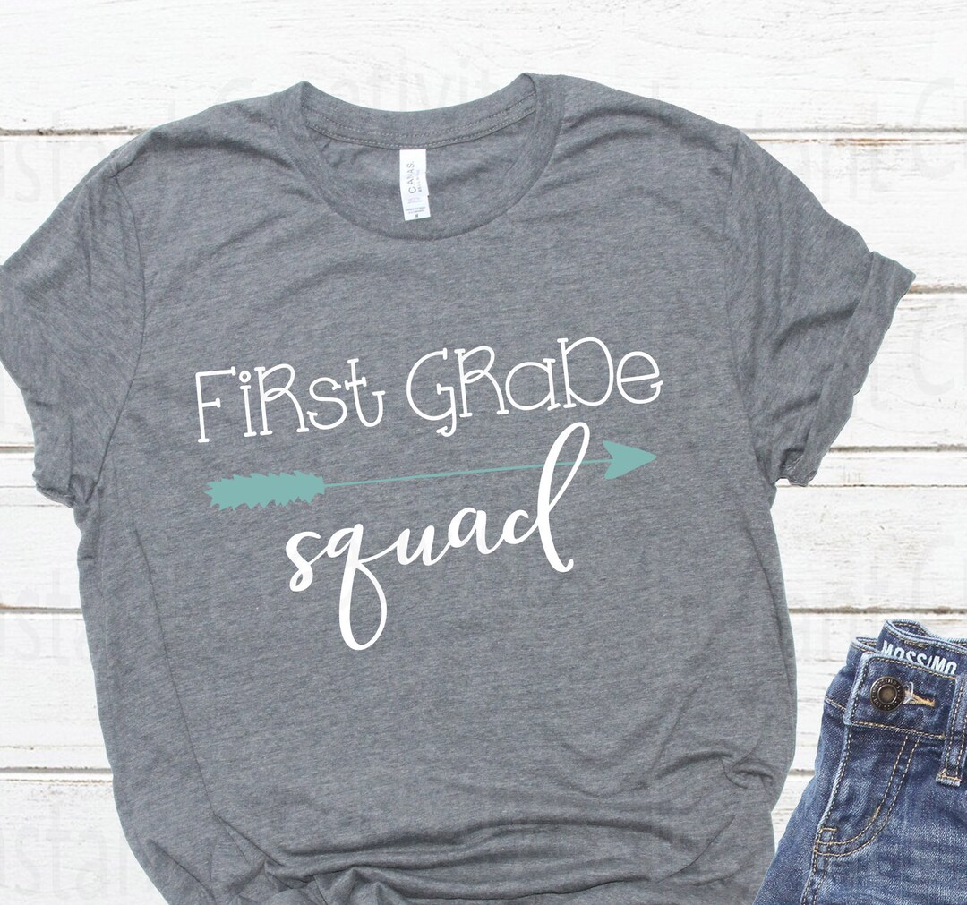 First Grade Squad SVG, Kids, School Quotes, First Day of School ...