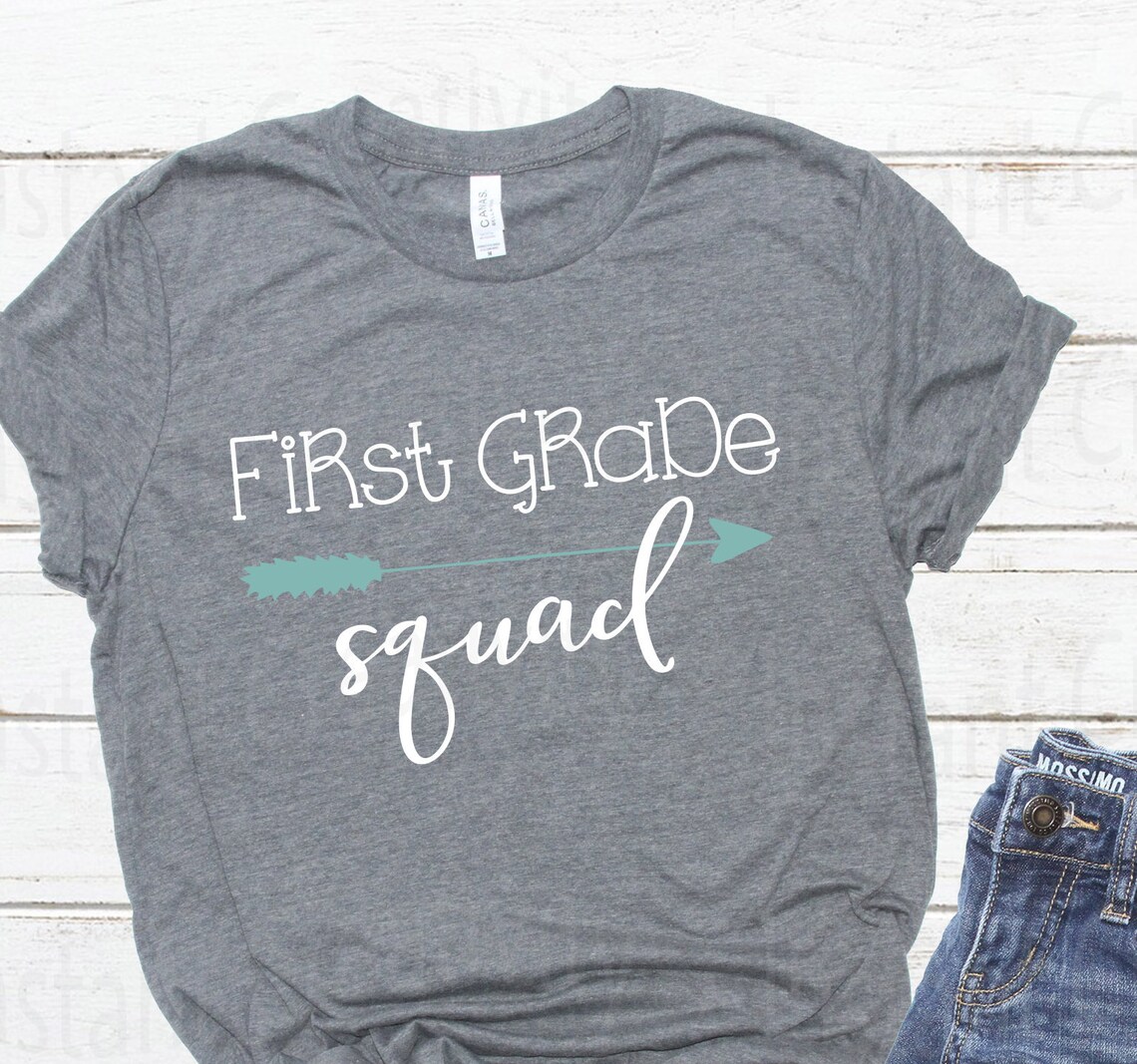 First Grade Squad SVG Kids School Quotes First Day of - Etsy