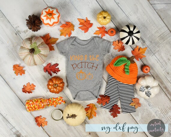 King of the Patch Pumpkin SVG Halloween Baby Designs - Etsy
