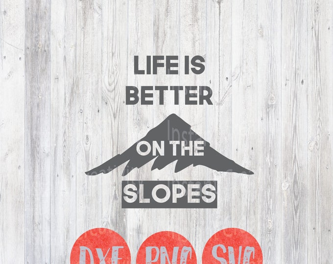 Snowboard Svg Skiing Life is Better on the Slopes Design - Etsy