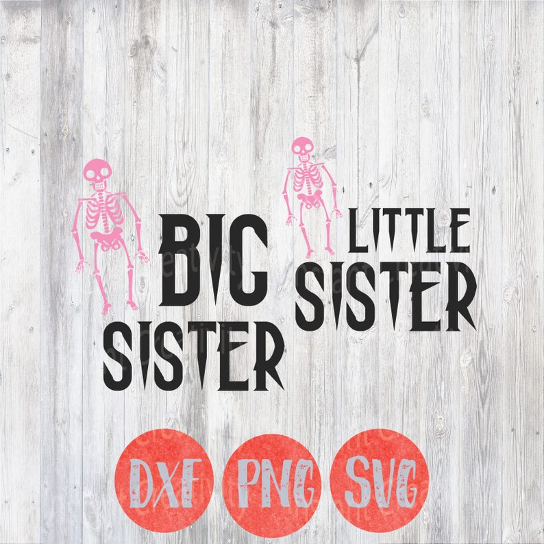 Hermana mayor hermana pequeña SVG diseño de archivos de corte - Etsy España