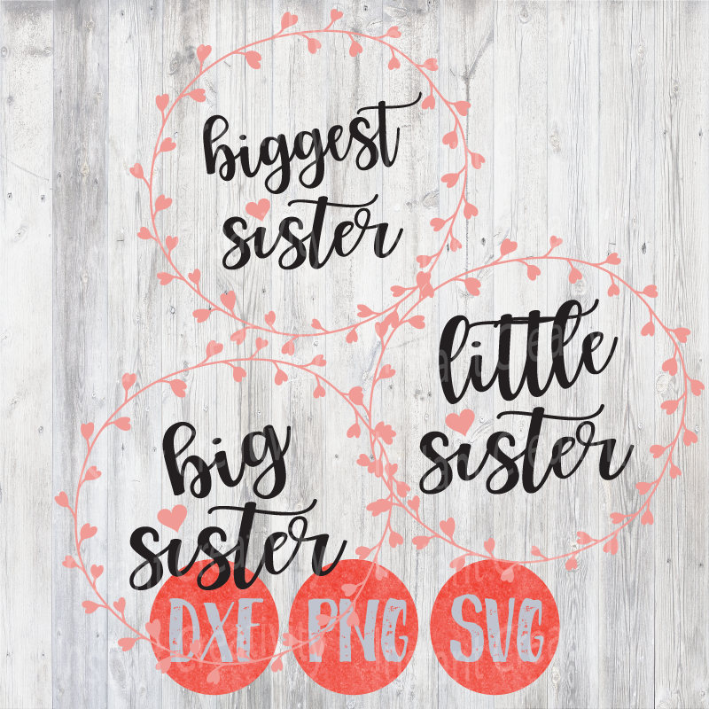 Hermana mayor hermana mayor SVG diseño de archivos de corte | Etsy