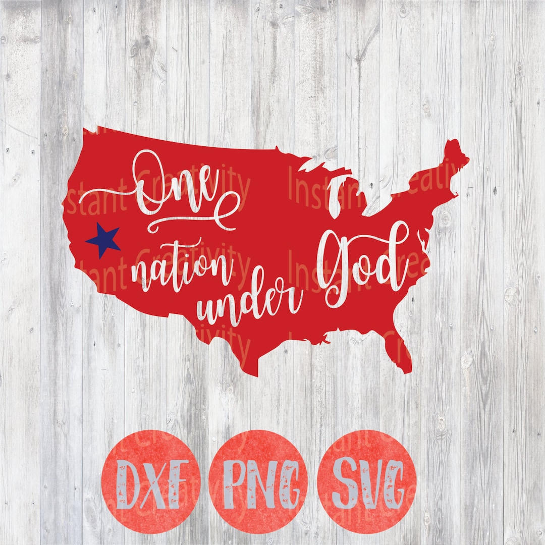 One Nation Under God SVG, Patriotic Svg, USA, Map, America Svg Clip Art ...