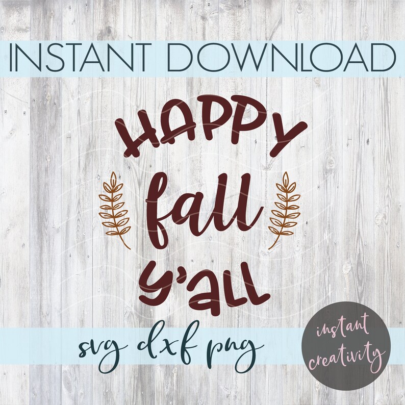 Happy Fall SVG Thanksgiving Shirt Decal Autumn and Fall - Etsy