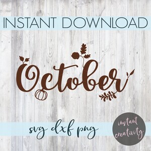 October Svg Fall Svg Fall Yall Svg Thanksgiving Svg - Etsy