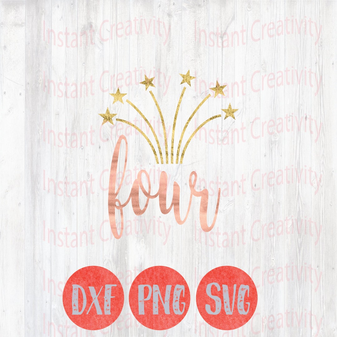Birthday Svg, Birthday Number Svg, Fourth Birthday Svg, Four Birthday ...