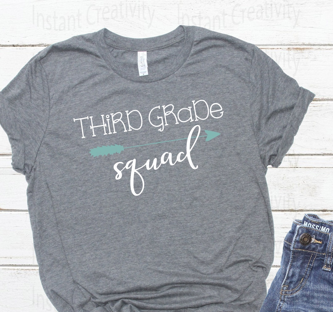 Third Grade Squad SVG, Kids, School Quotes, First Day of School ...
