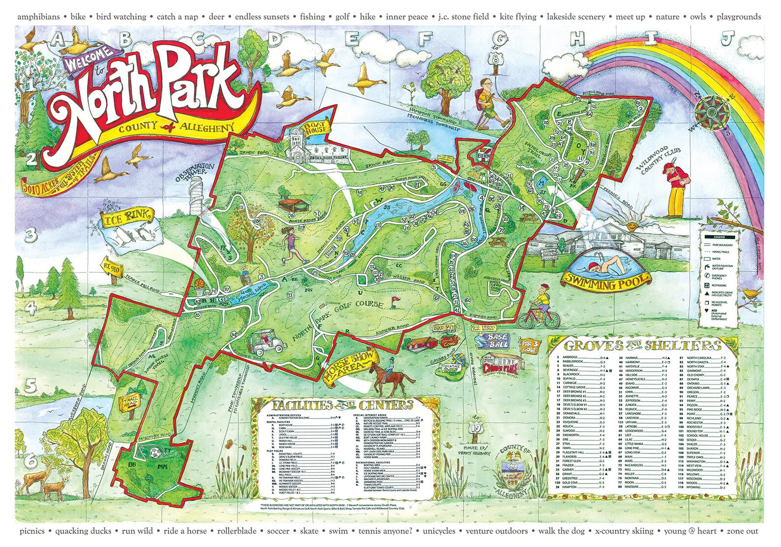 North Park Allegheny County Pittsburgh Park Poster | Etsy