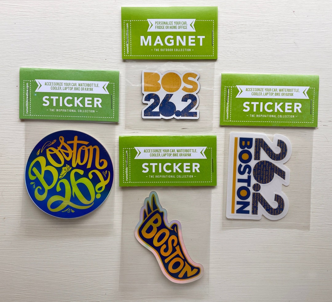 Boston Marathon, Boston Sticker, Marathon Monday Sticker, Boston 26.2 ...