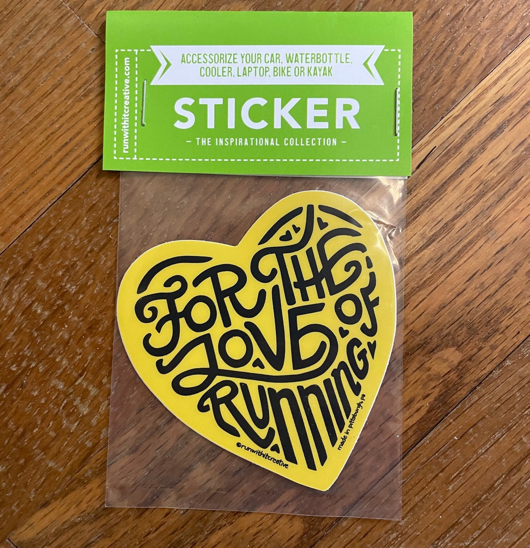 For the Love of Running Sticker, Running Sticker, I Love Running ...