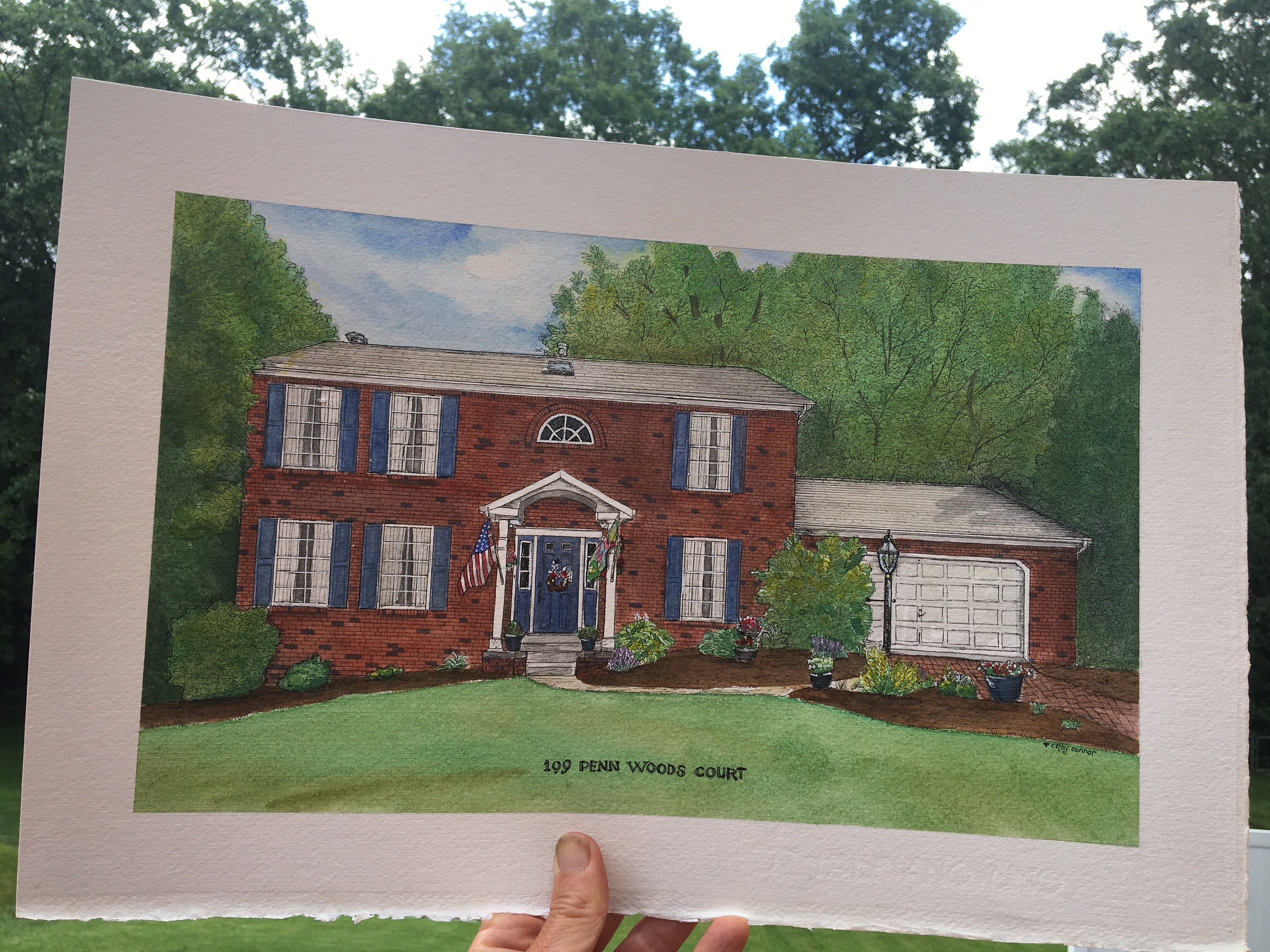 Personalized Watercolor House Portrait Hand-painted Home - Etsy