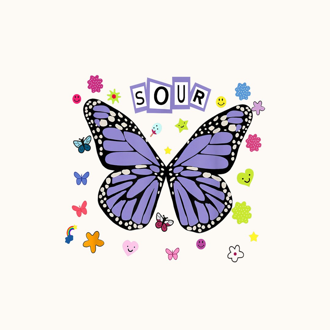 SO.UR Purple Butterfly Shirt So.ur Album Sweater for Fans Digital PNG ...