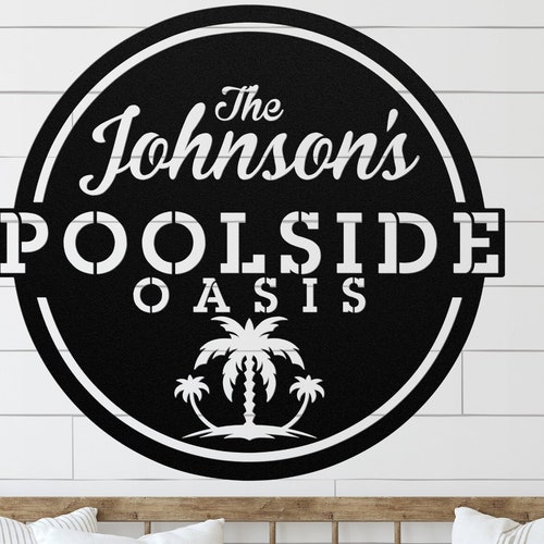 Personalized Family Pool Sign Swimming Pool Metal Sign Oasis - Etsy