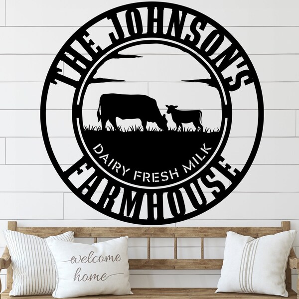 Metal Cow Sign - Etsy