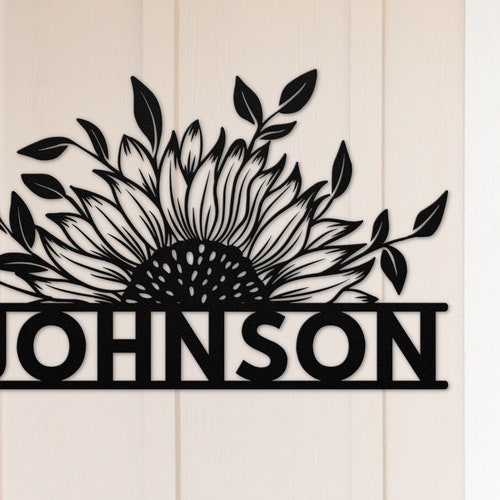 Personalized Sunflower Sign Sunflower Name Sign Housewarming - Etsy
