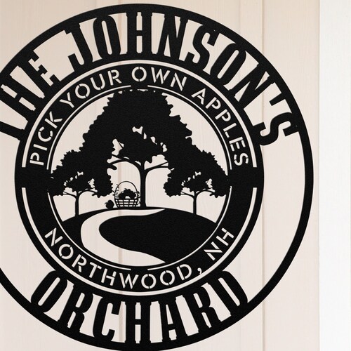 Customized Orchard Sign Metal Hanging Apple Tree Sign - Etsy