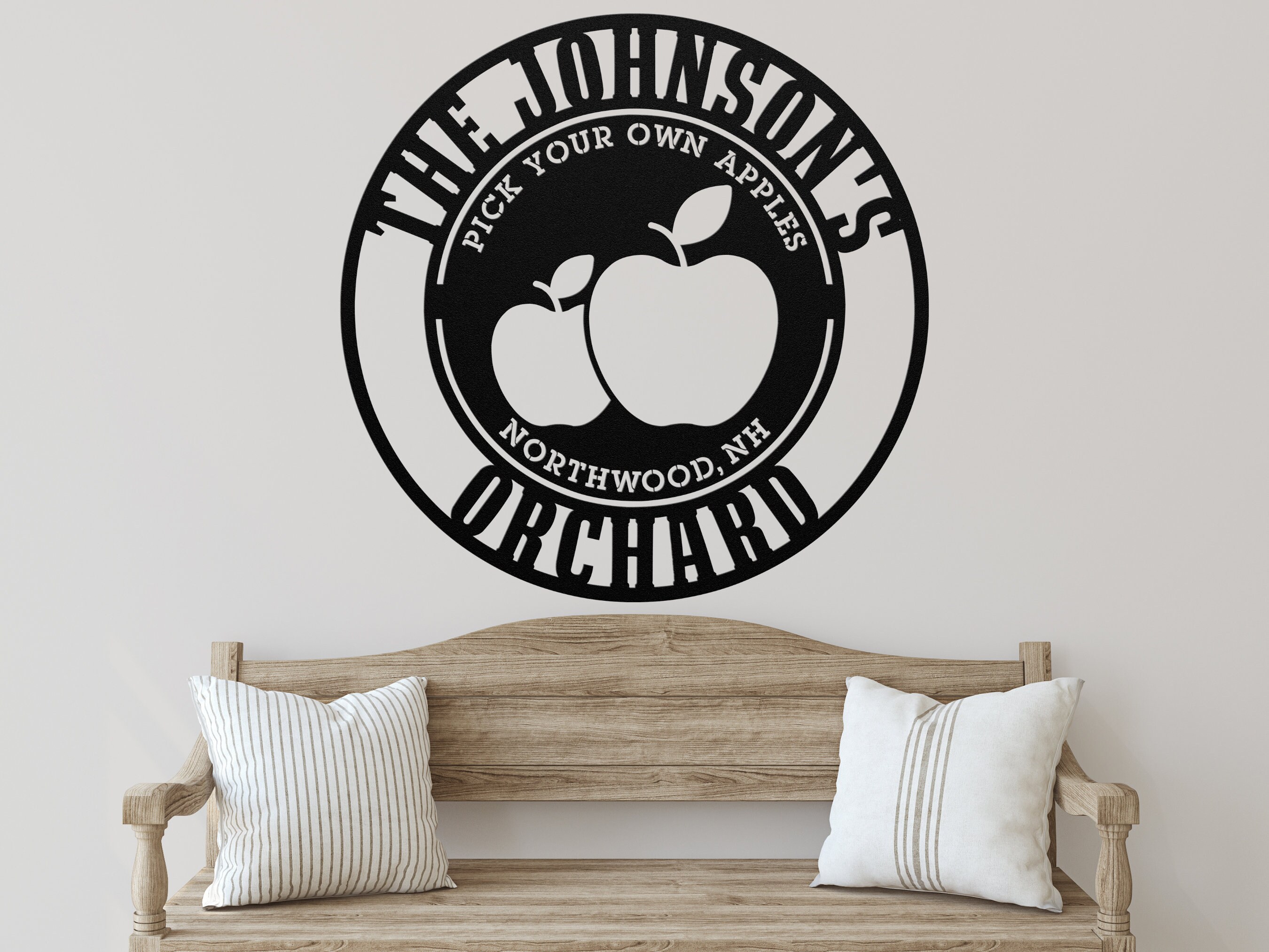 Personalized Apple Orchard Metal Sign Hanging Apple Tree - Etsy
