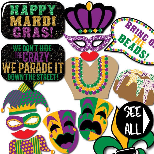 Mardi Gras Mask - Etsy