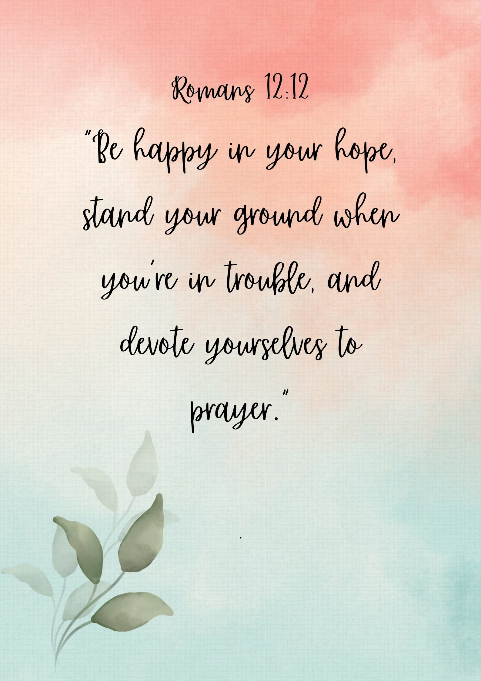 Bible Verse A4 Printable - Etsy