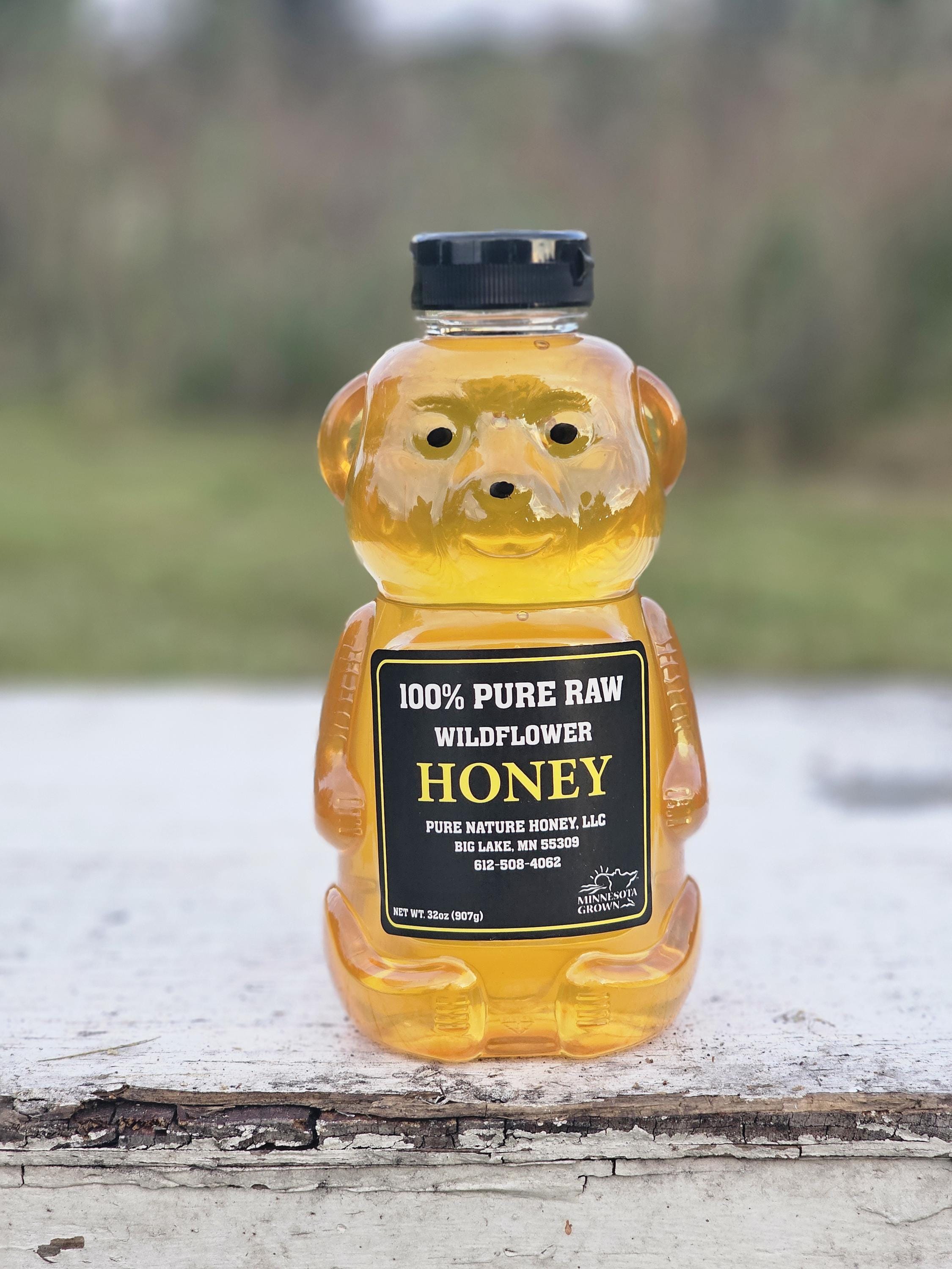 32oz (2lbs) Honey Bear! Pure, Raw, Minnesota Honey - Etsy