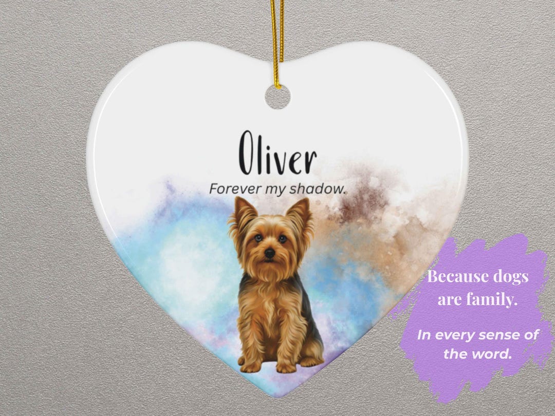 Personalized Yorkie Pet Memorial Ornament, Watercolor Dog Paint, Yorkie ...