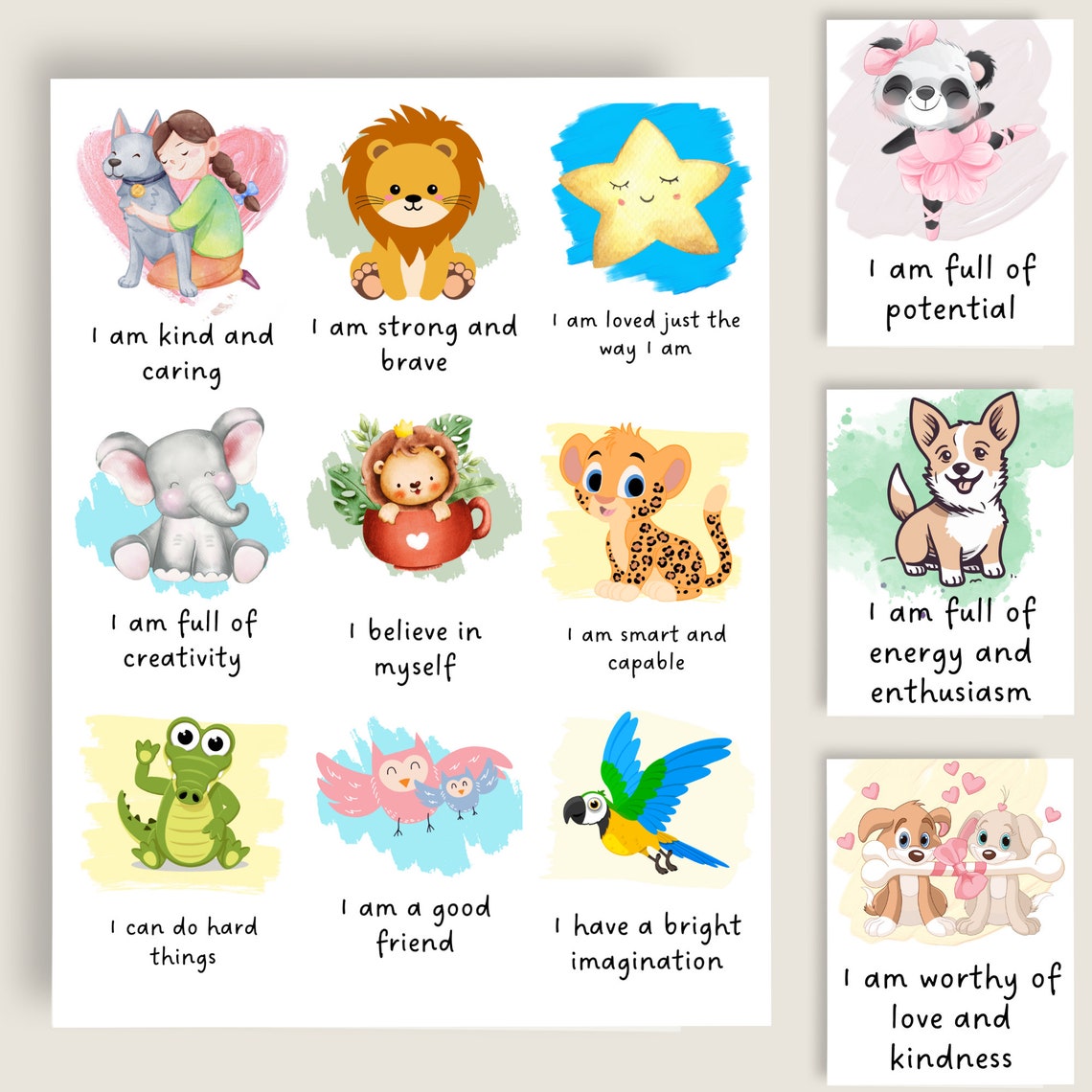 Affirmation Cards Printable: Digital Daily Positive Affirmation for ...