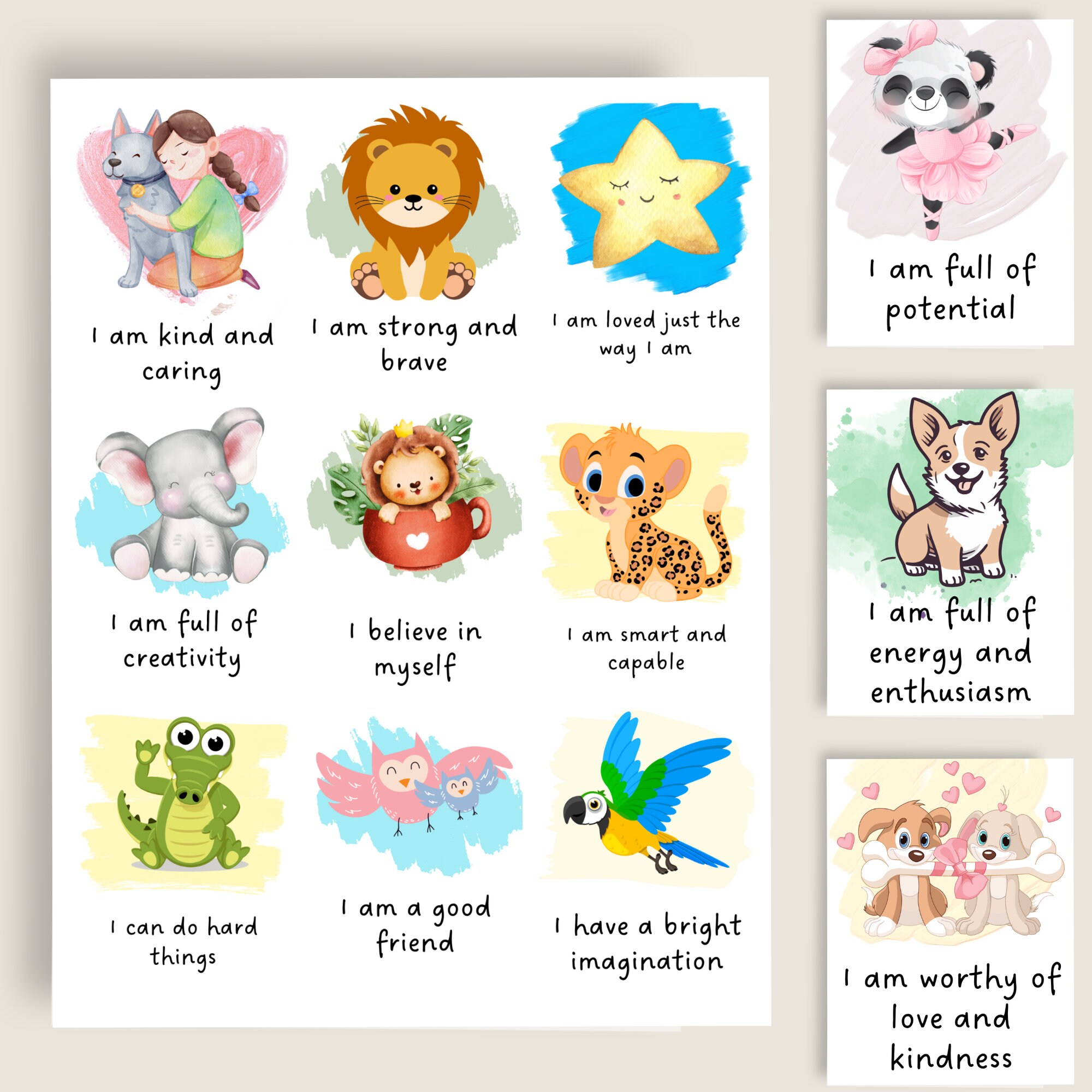 Affirmation Cards Printable: Digital Daily Positive Affirmation for ...