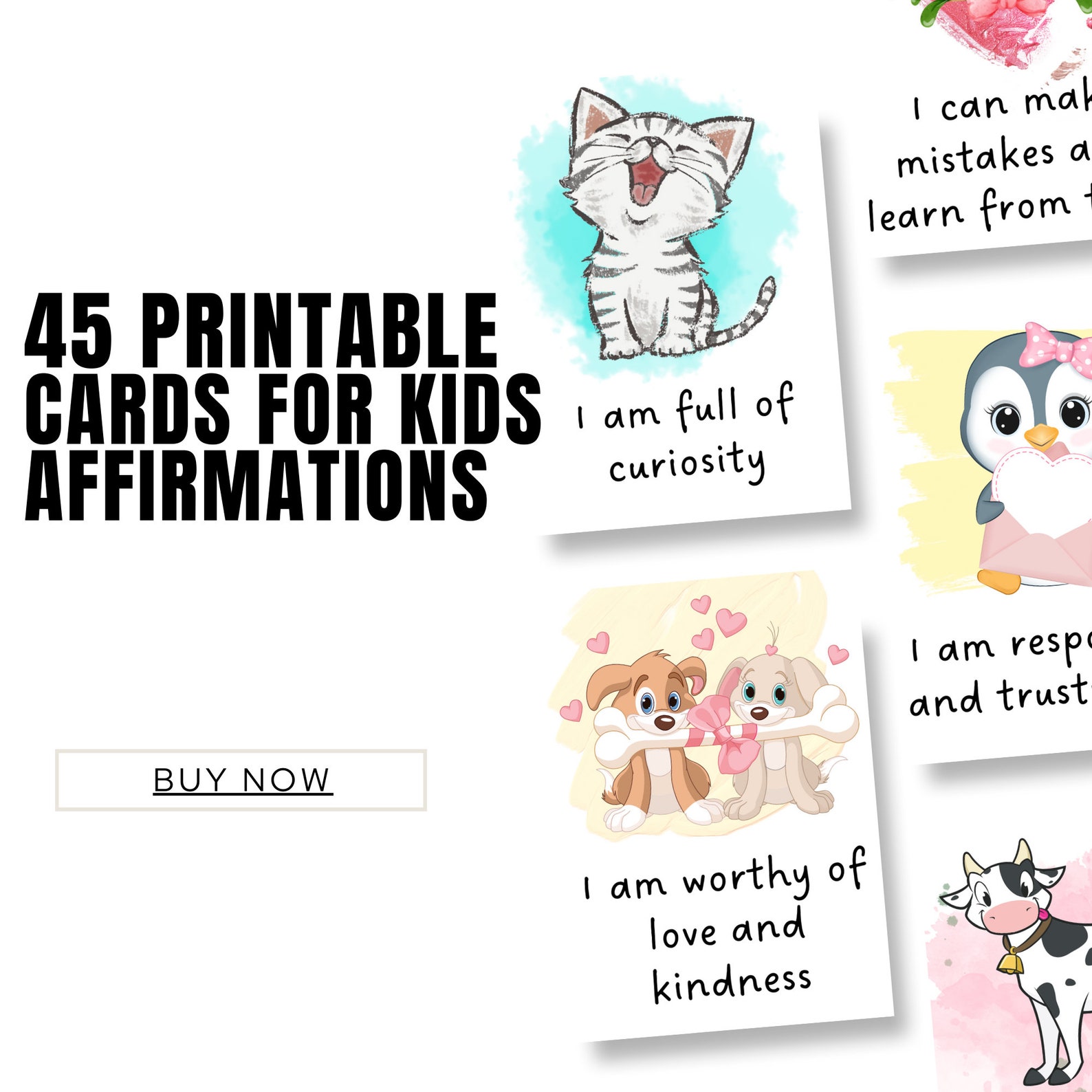 Affirmation Cards Printable: Digital Daily Positive Affirmation for ...