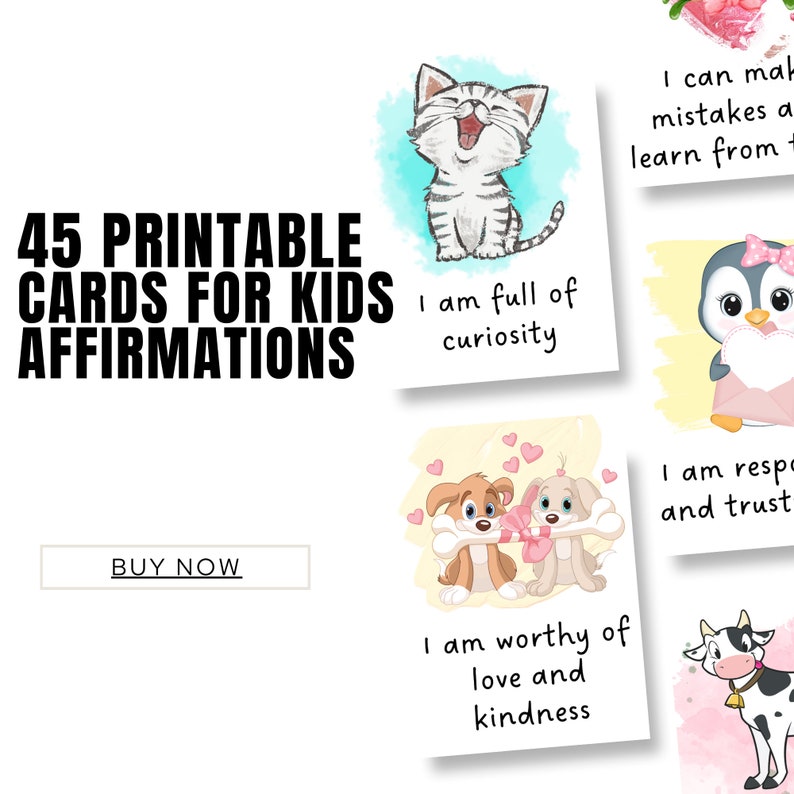 Affirmation Cards Printable: Digital Daily Positive Affirmation for ...