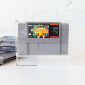 SET OF 5 Bitlounger SNES Super Nintendo Game Box Cartvault Acrylic ...