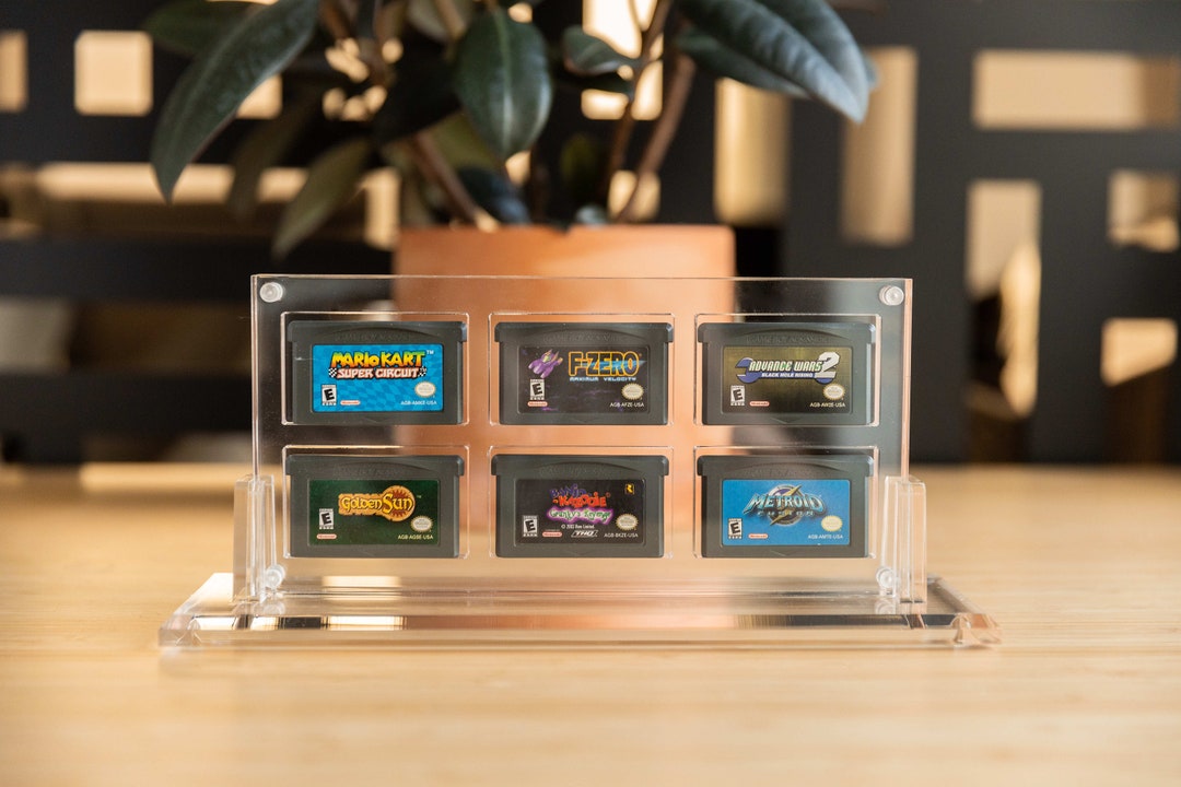 Game Boy Advance Clearstand 6GBA 6 Cartridge Display Stand Case for ...