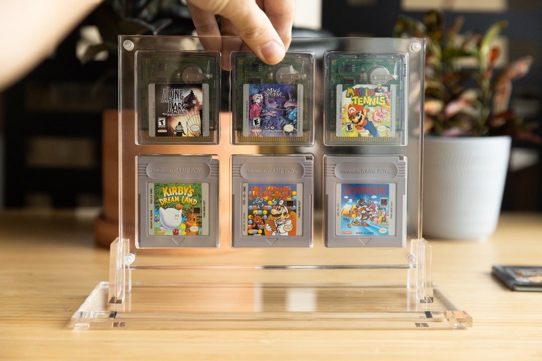 Game Boy Clearstand 6GB 6 Cartridge Display Stand Case for Retro Video ...