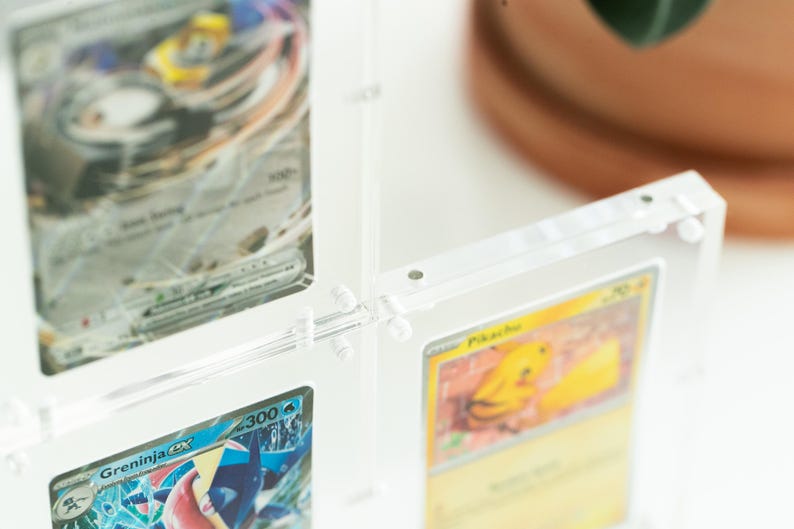 Set of 3x Modular Pokemon Trading Card Cardstax Display Case Stands for ...