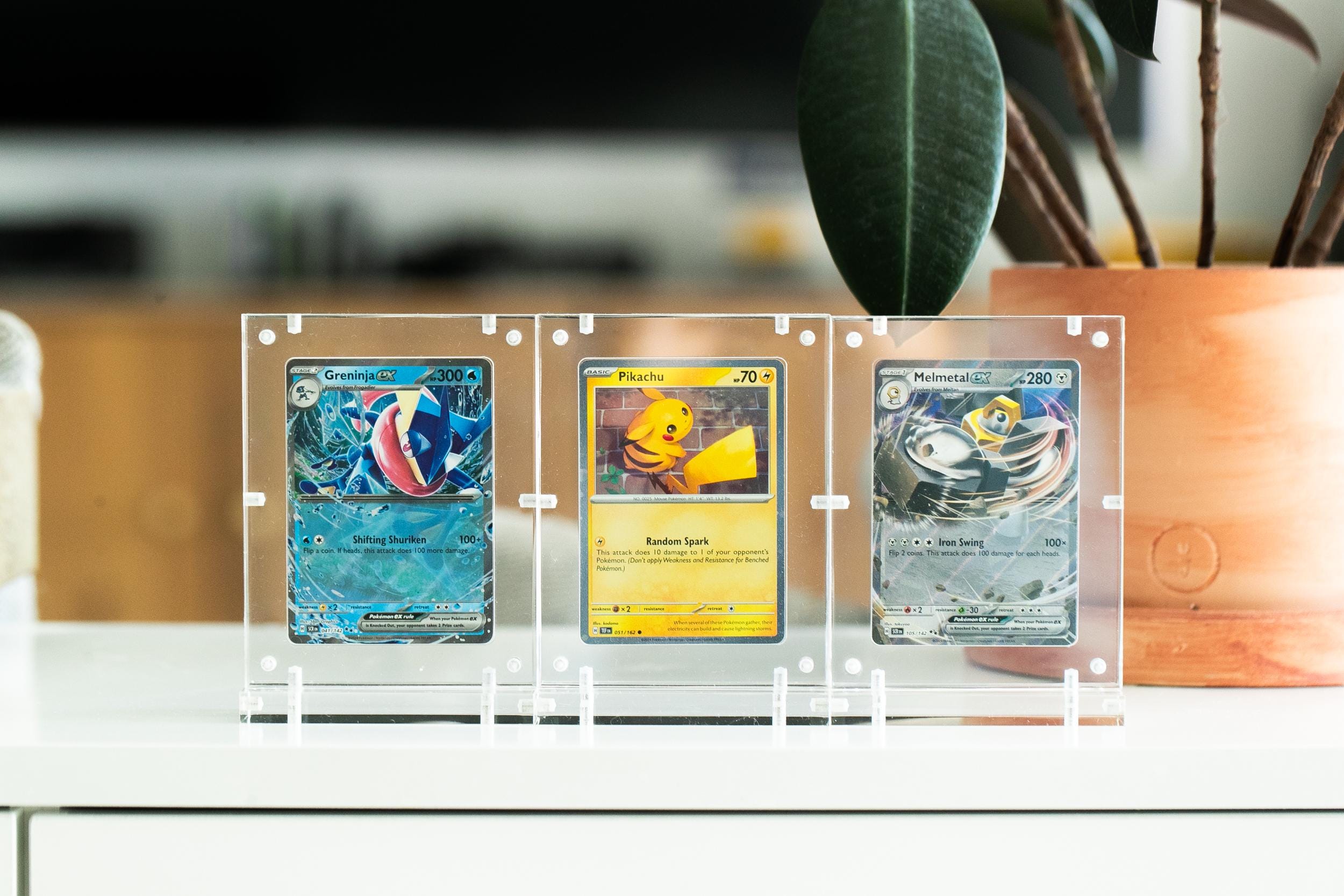 Set of 3x Modular Pokemon Trading Card Cardstax Display Case Stands for ...