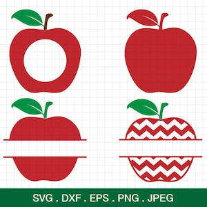 Apple SVG Chevron Apple Svg Apple Monogram Svg Teacher Svg - Etsy