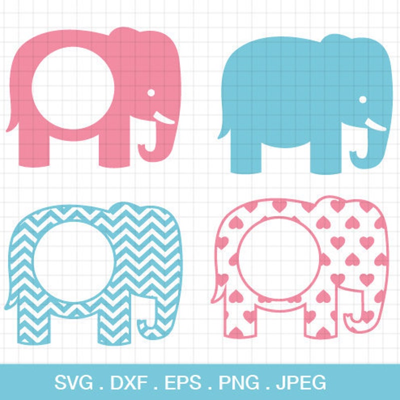 Elephant Monogram - Etsy