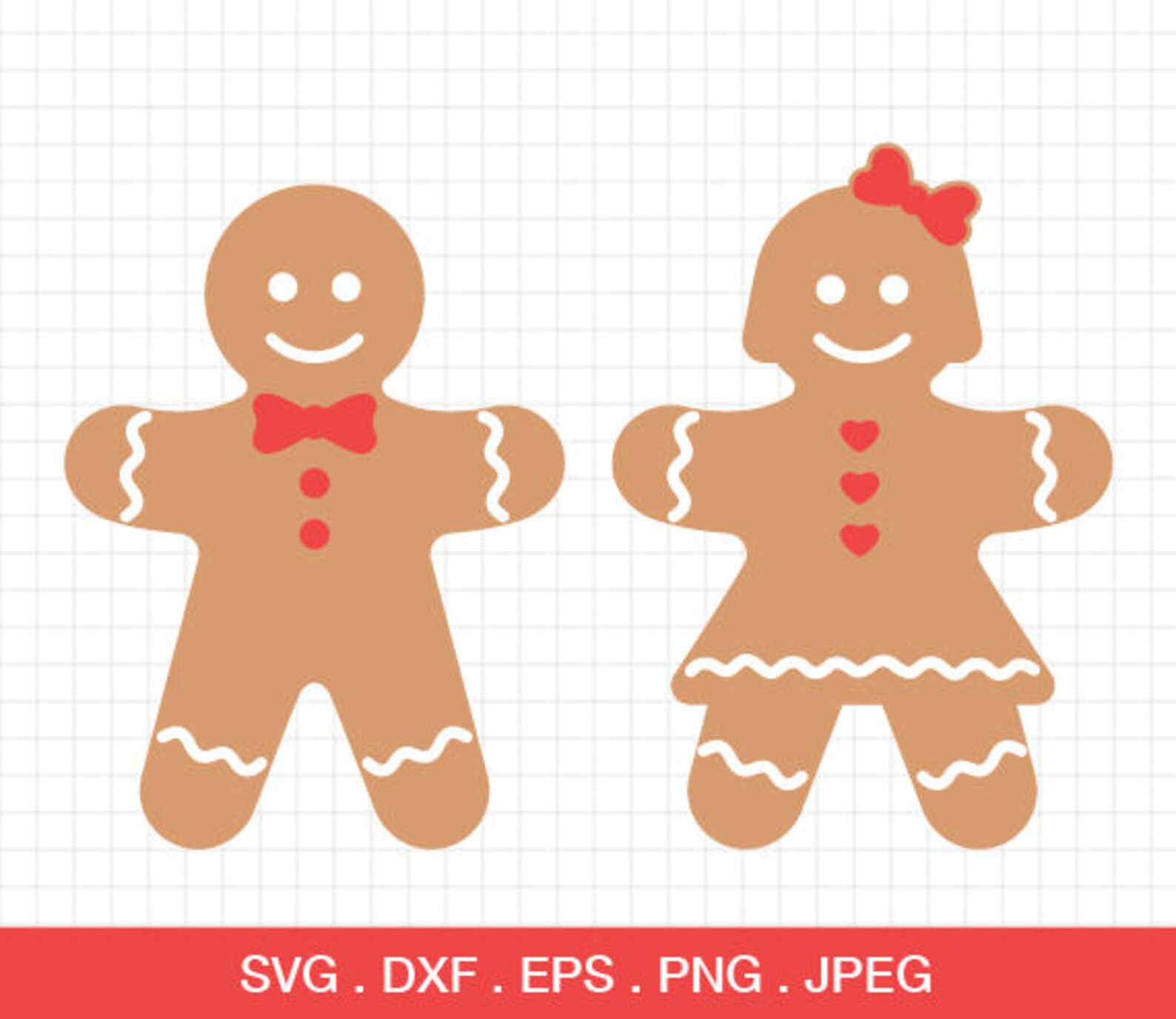 Gingerbread Svg, Gingerbread Boy Svg, Gingerbread Girl Svg, Christmas ...