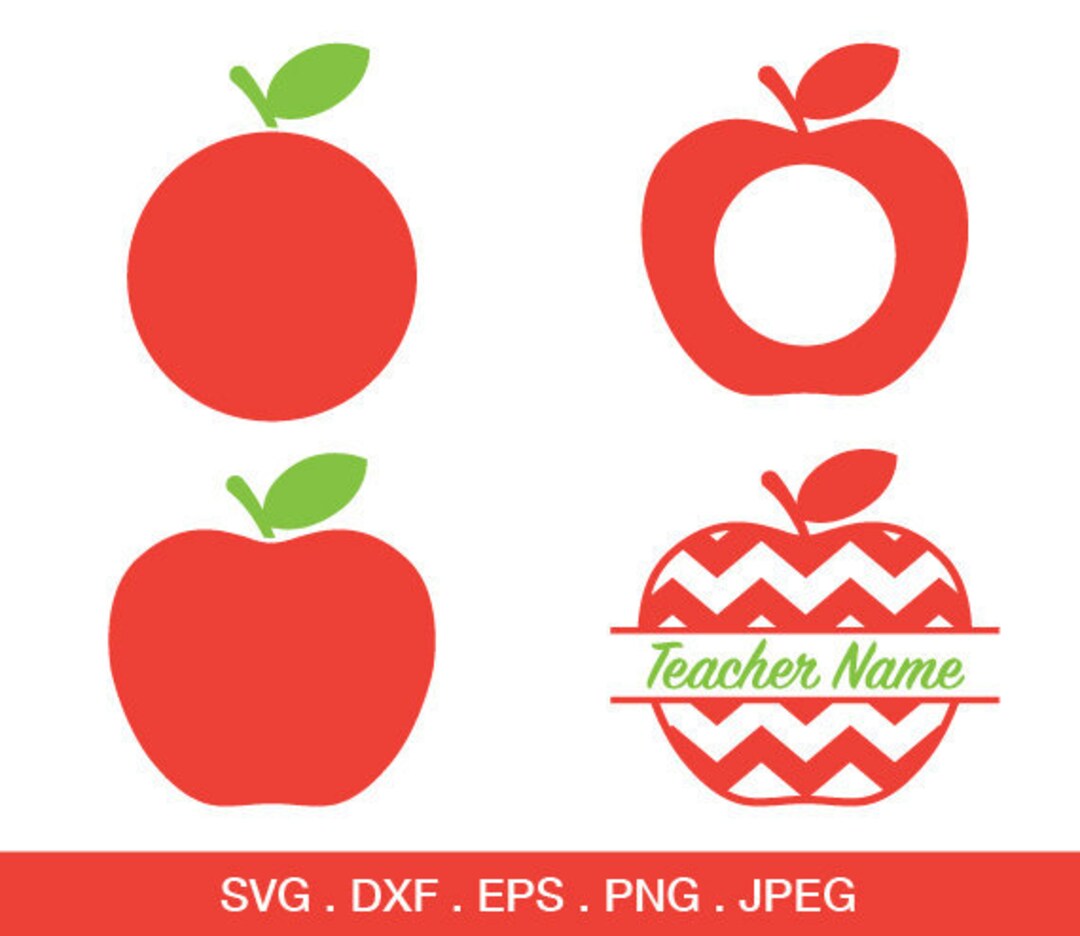 Apple SVG, Chevron Apple Svg, Apple Monogram Svg, Teacher SVG File ...