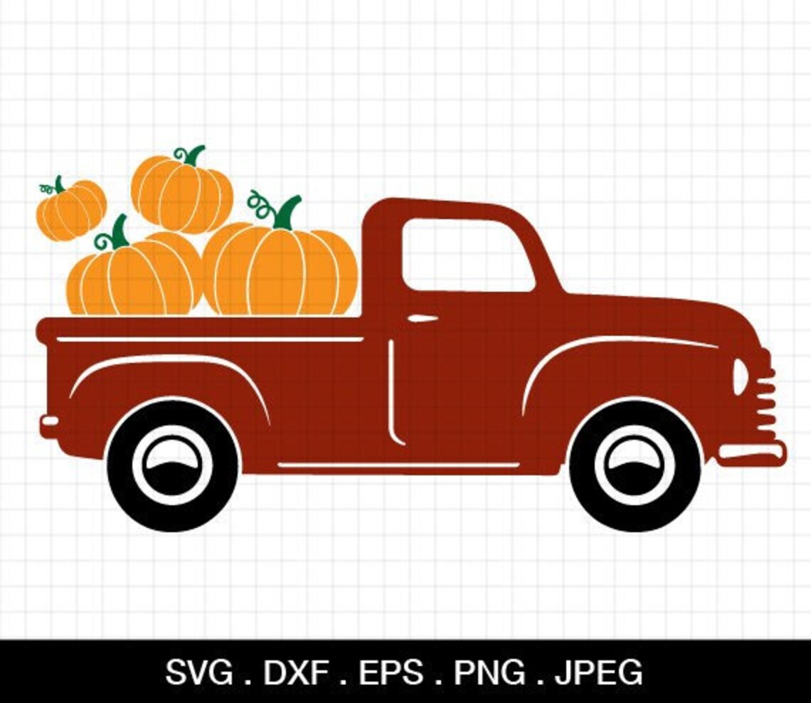 Pumpkin Truck Svg Old Truck Pumpkin Svg Pumpkin Cut File - Etsy
