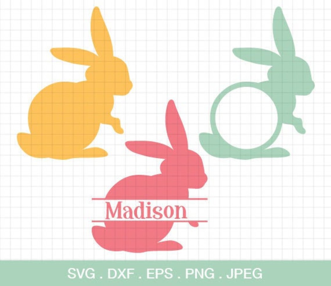 Easter Bunny Svg, Easter Svg, Easter Split Monogram Svg, Easter Rabbit ...