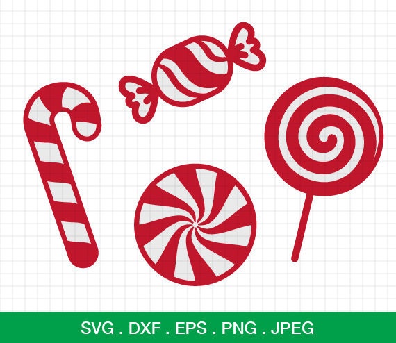 Candy Cane Svg Candy Svg Christmas Candy Svg Holiday Candy Etsy
