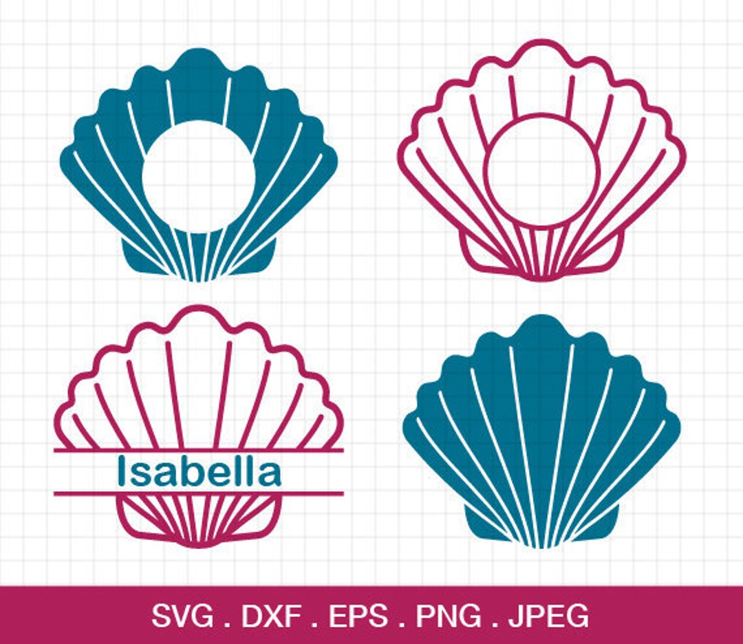 Shell SVG Mermaid Shell Svg Seashells SVG Vinyl Cutters Cutting Files ...