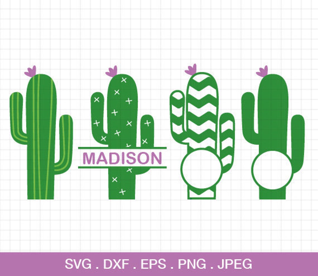 Cactus Svg, Cactus Monogram Frame Svg, Cactus Monogram, Monogram Frame ...