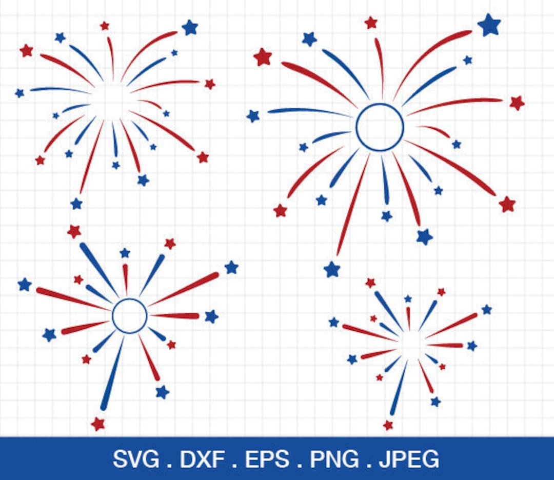 Fireworks SVG, 4th of July Svg, Patriotic Svg, Merica Svg, Cut Files ...
